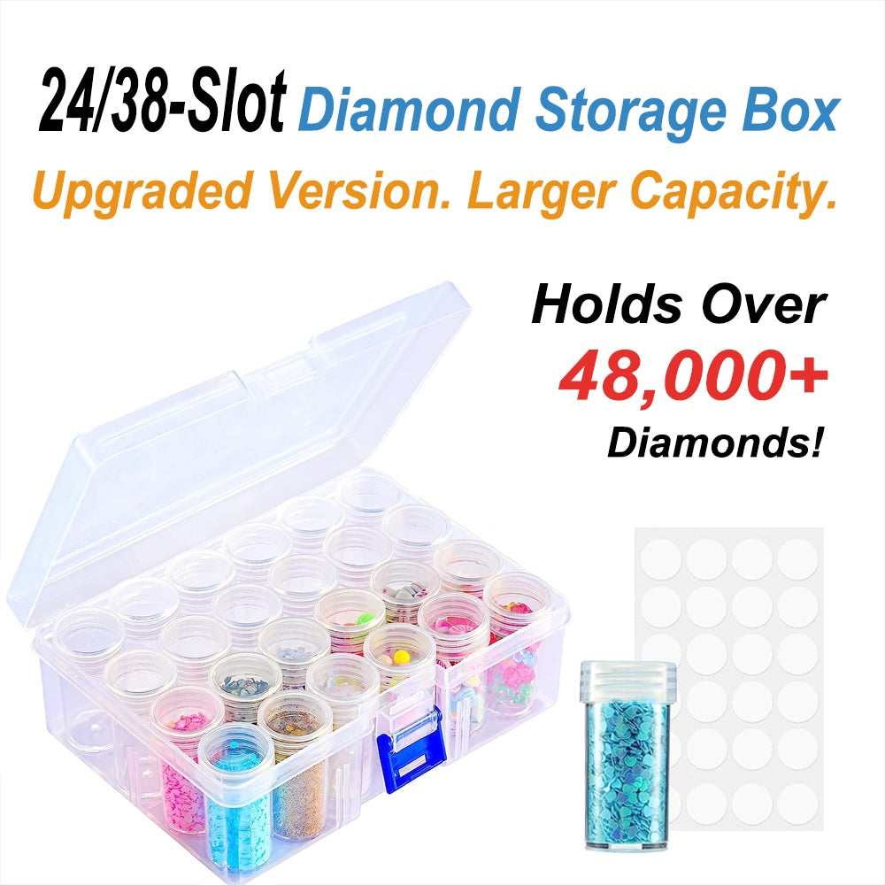 24/38 Slot Break-Apart Diamond Storage Box UPGRADED – Diamond Painting Pro