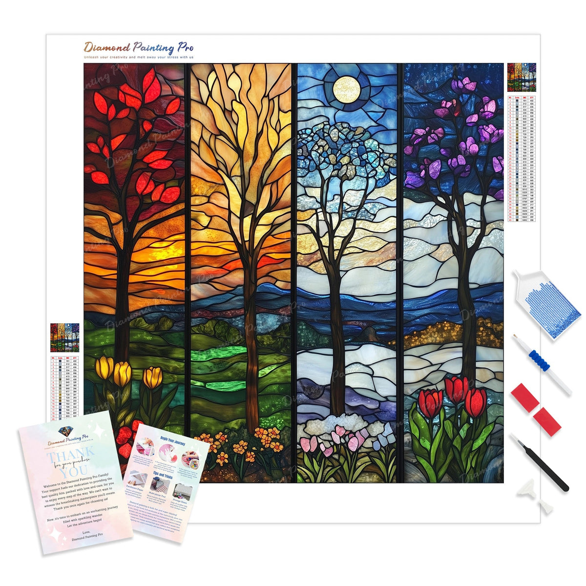 Blooming Kaleidoscope | Diamond Painting Kits | Full Drill – Diamond ...