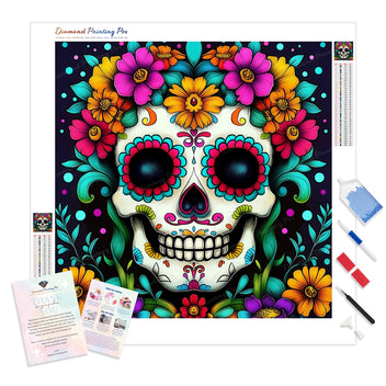 Candy Sugar Skull Diamond Painting | Full Drill Diamond Art – Diamond ...