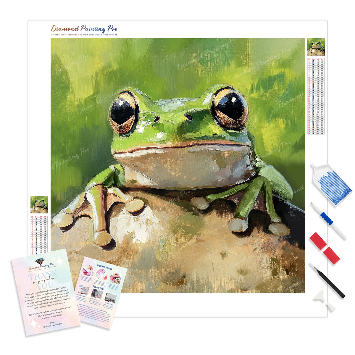 Froggy Gaze of Wonder Diamond Painting | Full Drill Diamond Art ...