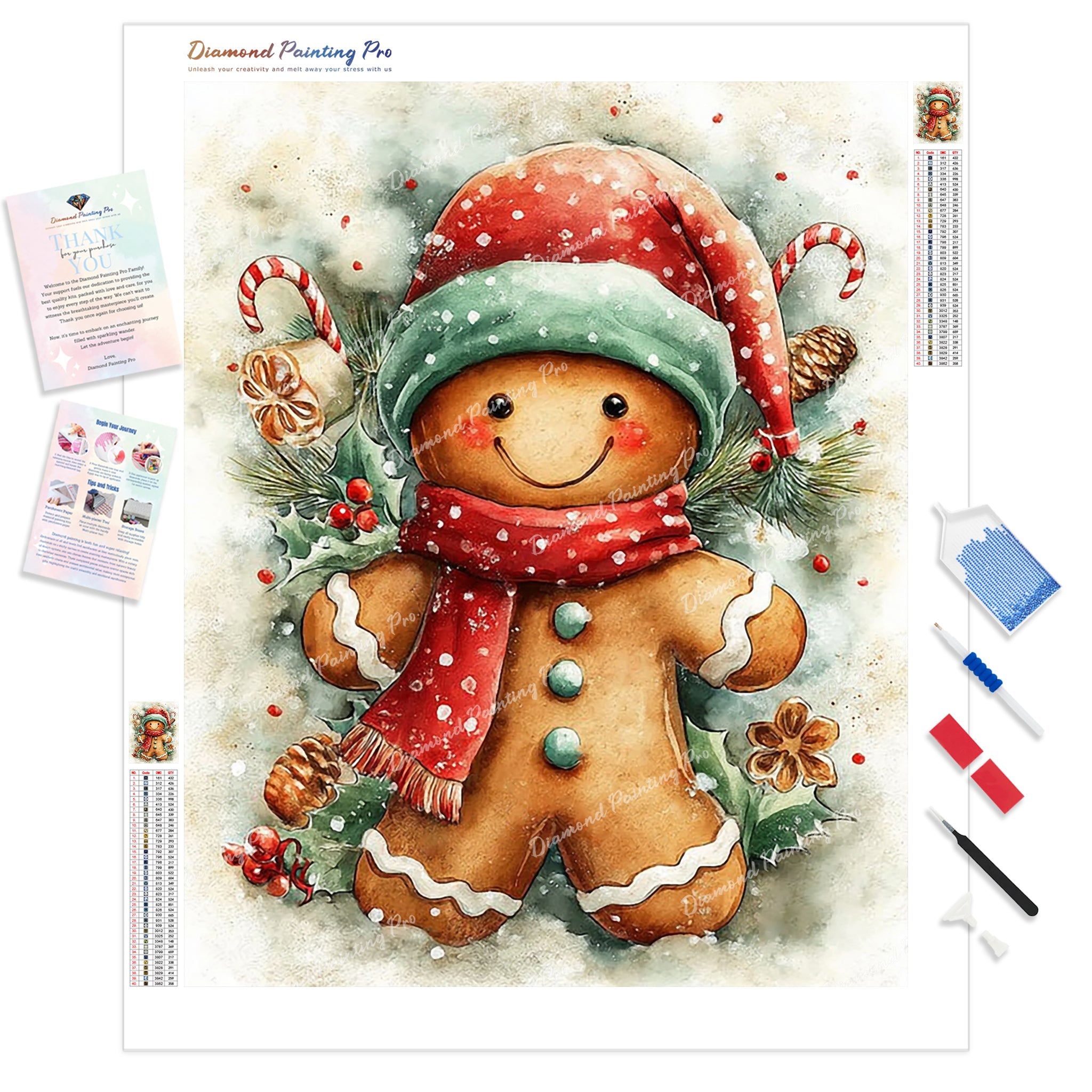 Gingy's Merry Christmas | Diamond Painting Kits | Full Drill – Diamond ...