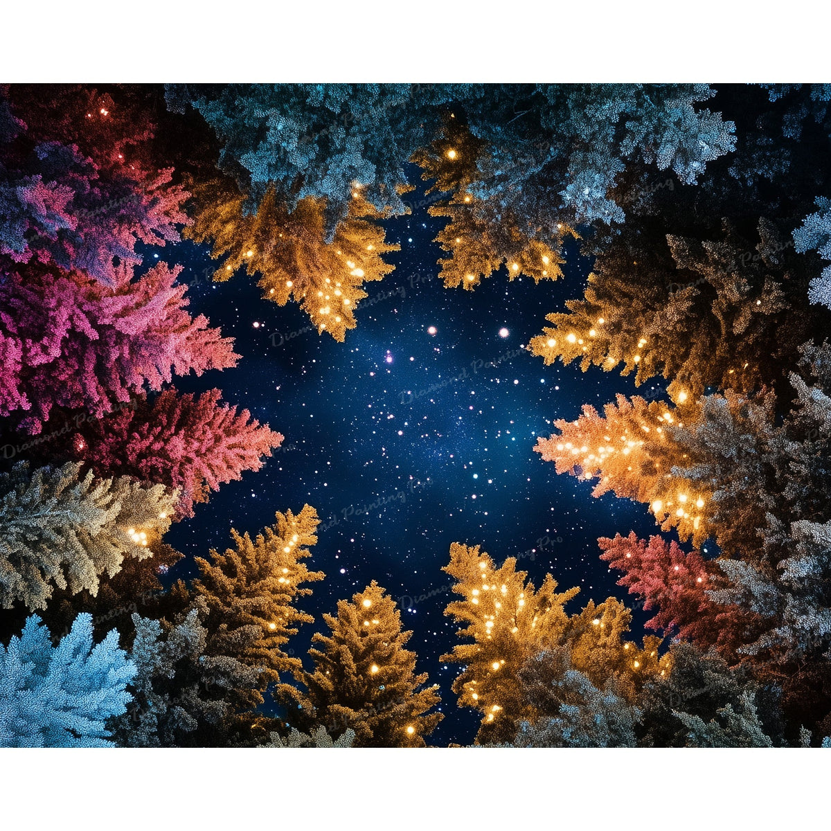 Starlit Forest Diamond Painting | Full Drill Diamond Art – Diamond ...