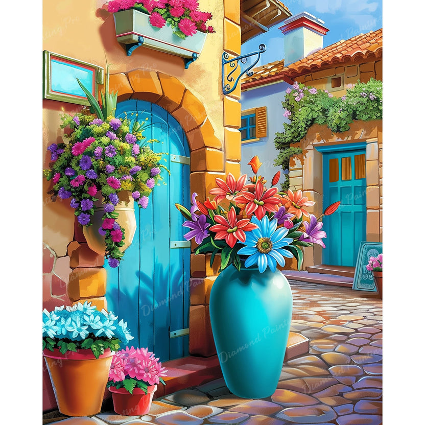 Floral Village Diamond Painting | Full Drill Diamond Art – Diamond ...