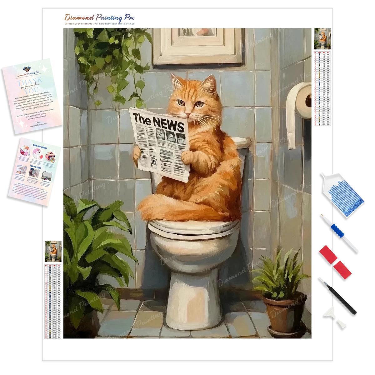 Potty Reader | Diamond Painting Kits | Full Drill – Diamondpaintingpro