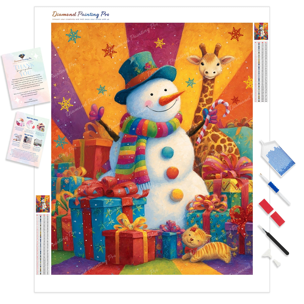 Snowman Fiesta | Diamond Painting Kits | Full Drill – Diamondpaintingpro