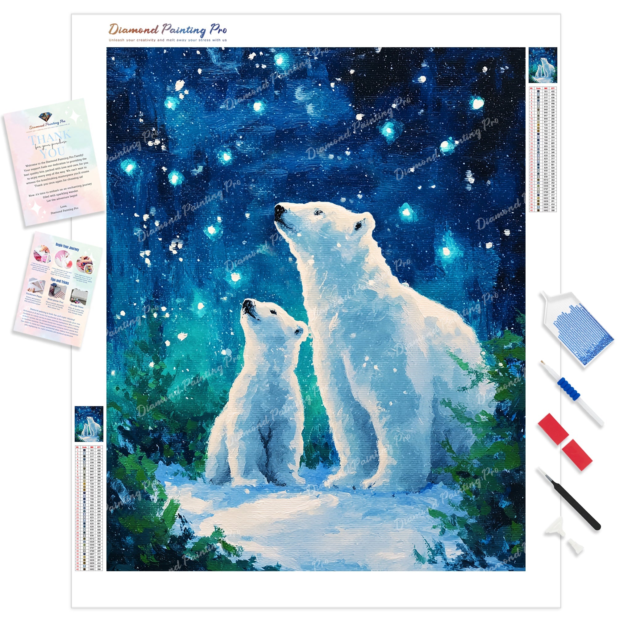 Starry Night Polar | Diamond Painting Kits | Full Drill – Diamond ...