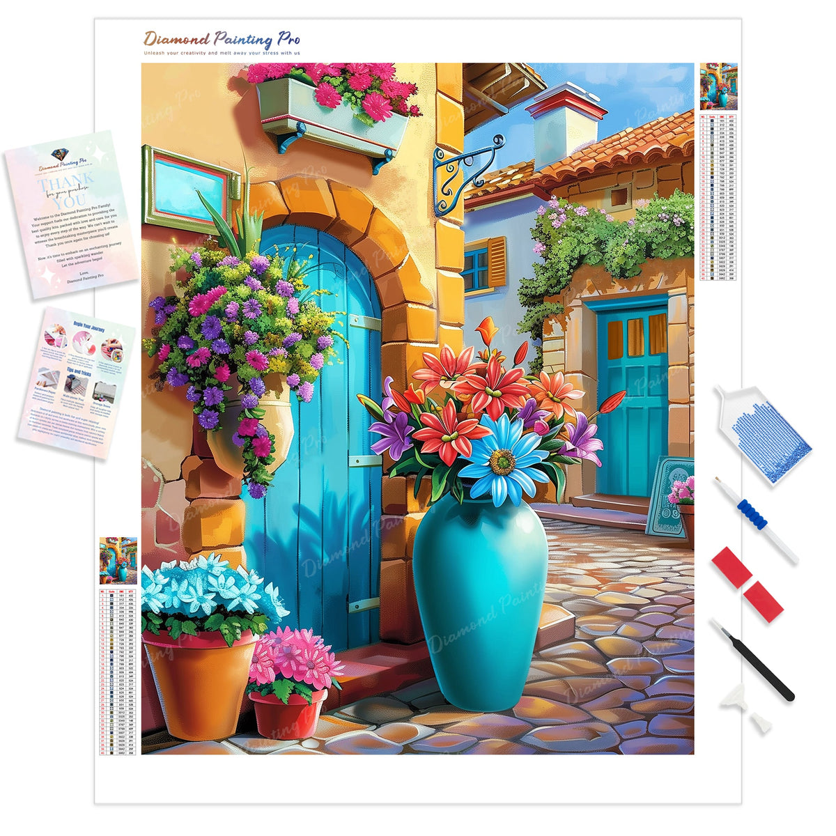 Floral Village Diamond Painting | Full Drill Diamond Art – Diamond ...