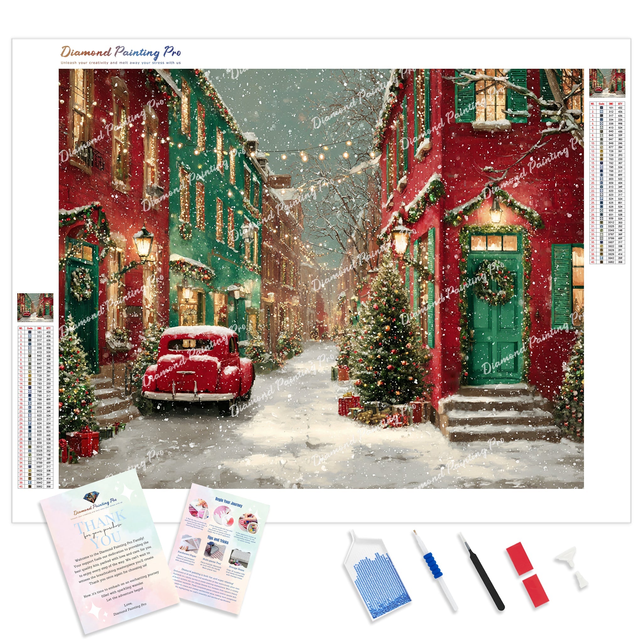 Very Merry Street | Diamond Painting Kits | Full Drill – Diamondpaintingpro