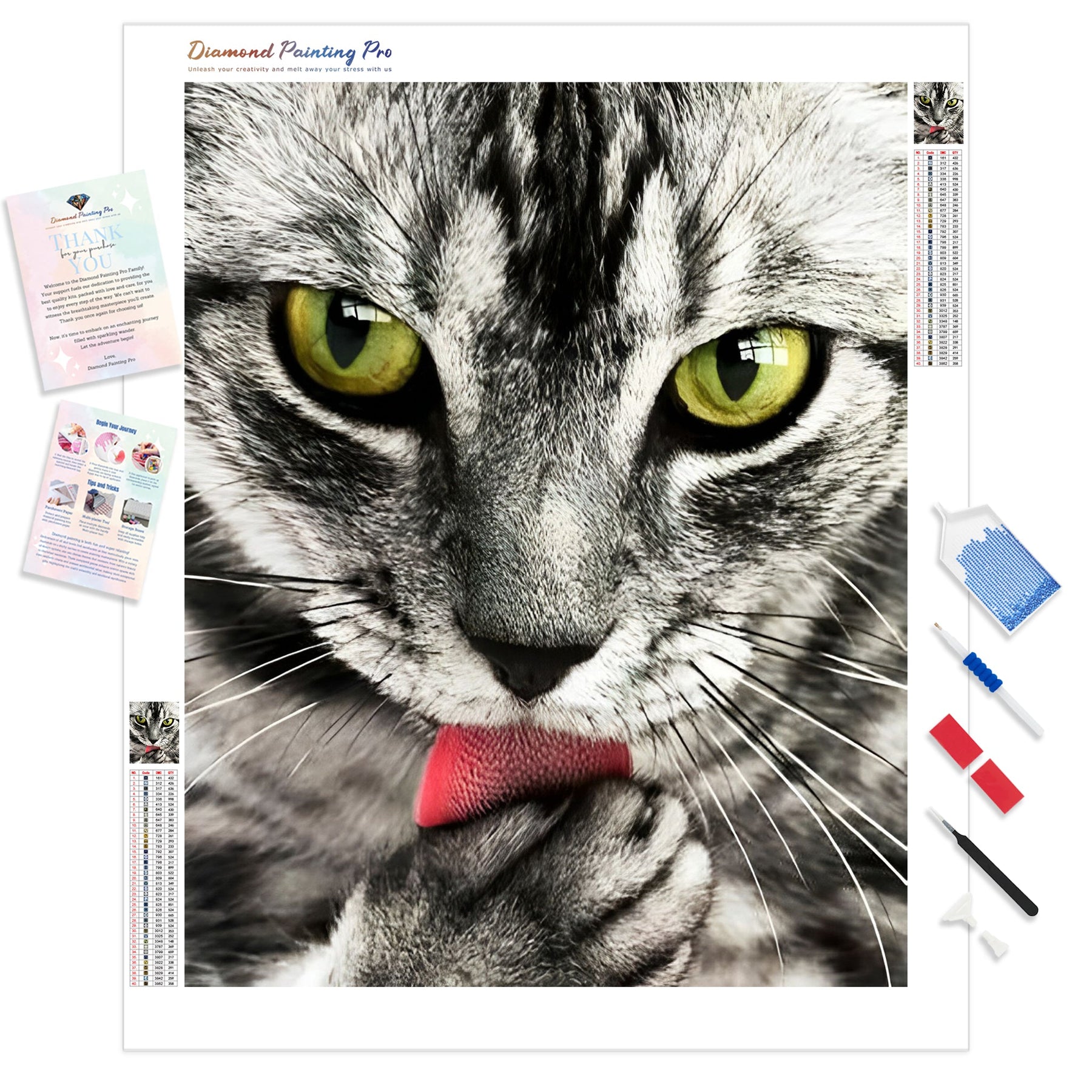 Cat Diamond Painting | Full Drill – Diamondpaintingpro