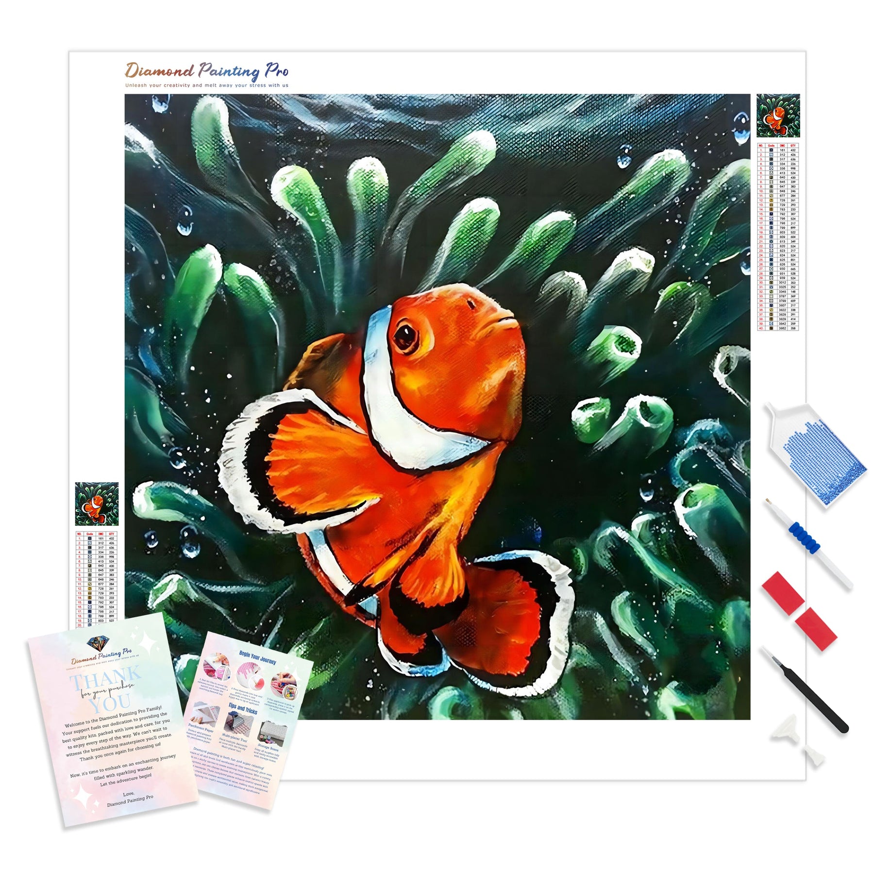 Clownfish Diamond Painting | Full Drill – Diamondpaintingpro