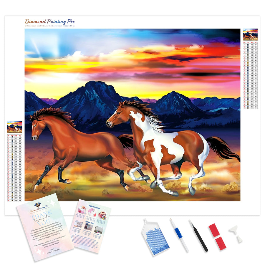 Horse Diamond Painting Kits | Full Drill Diamond Art – Diamondpaintingpro