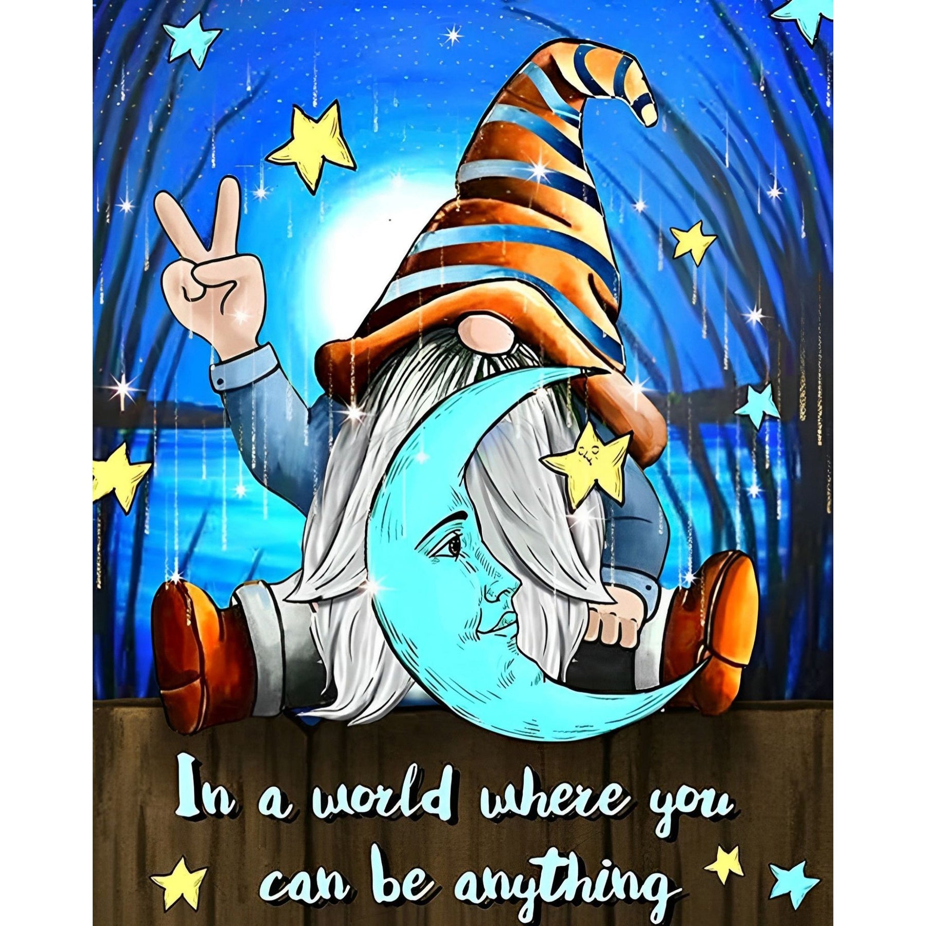 Goodnight Gnome Diamond Painting | Full Drill – Diamondpaintingpro