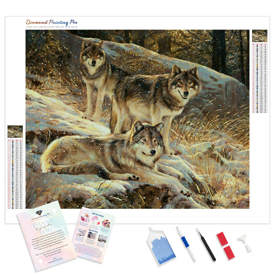 Wolf Diamond Painting Kits | Full Drill Wolves Diamond Art ...