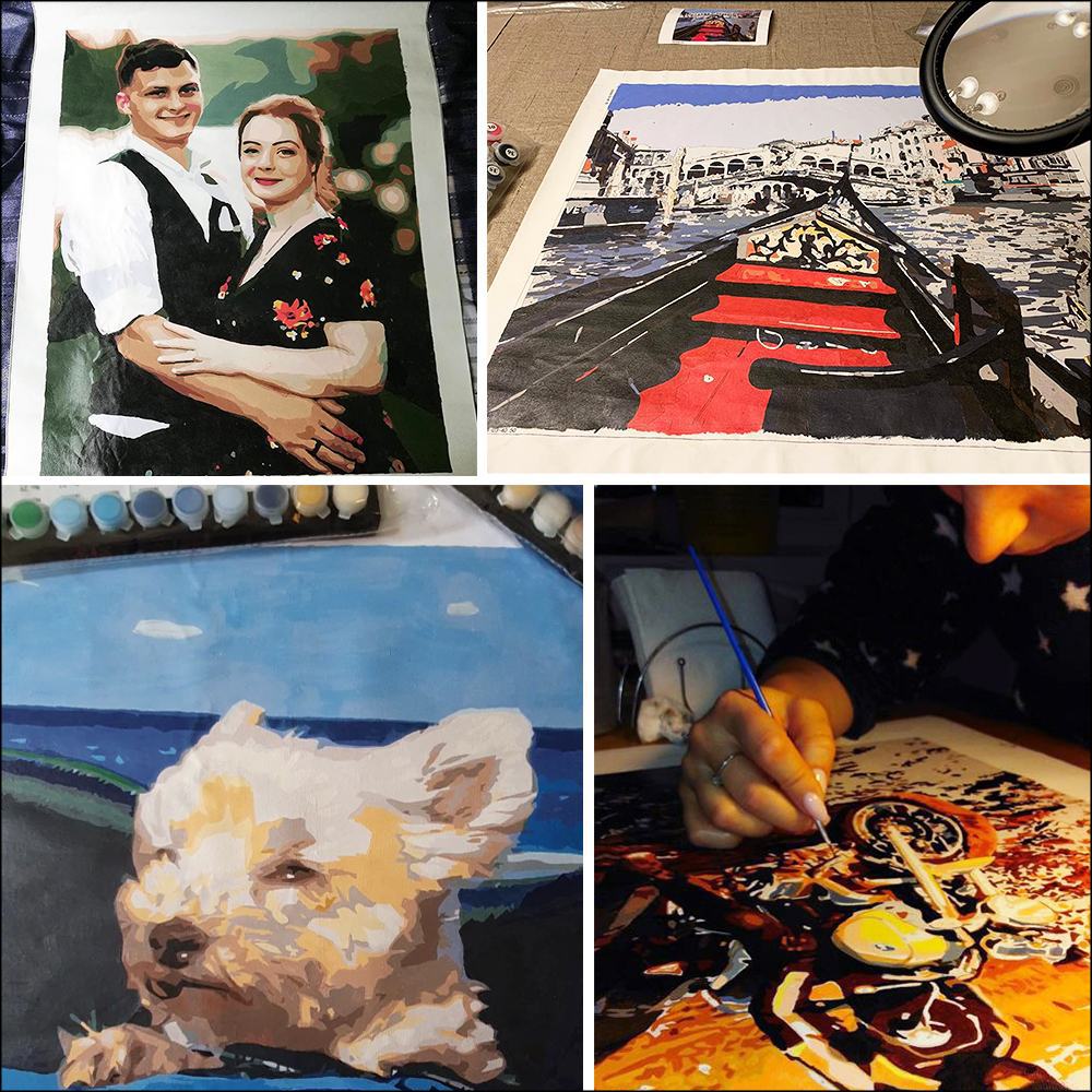 Photo custom paint by number kits | Personalized and customized paint ...